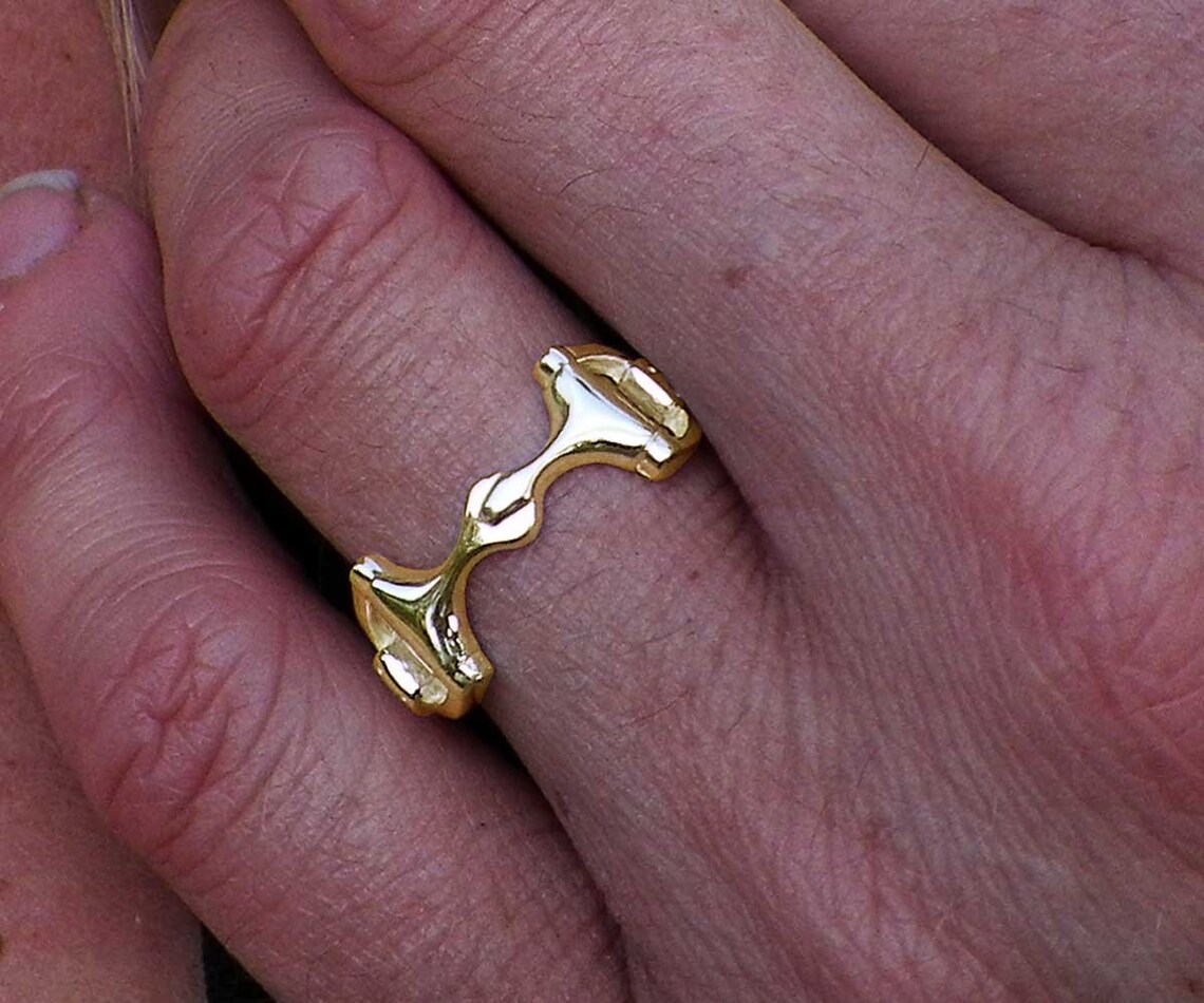 Beautiful Solid 14K Yellow Gold Equestrian Horse Snaffle Bit - Etsy