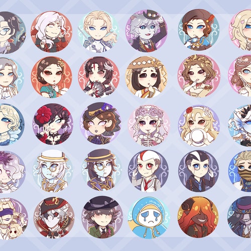 Identity V Love Letter HOLOGRAPHIC Heart Buttons - Etsy