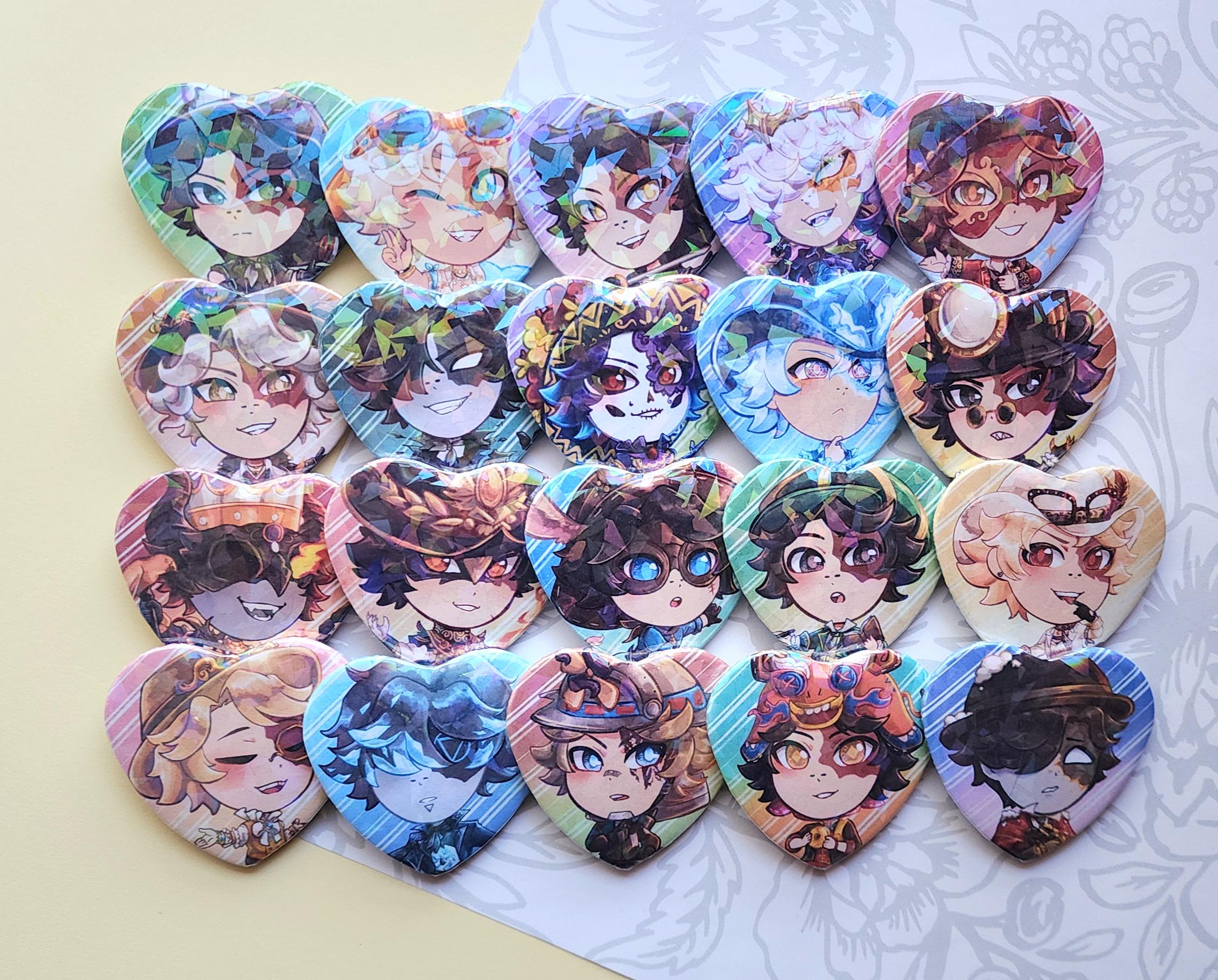 Norton Identity V HOLOGRAPHIC Heart Buttons - Etsy