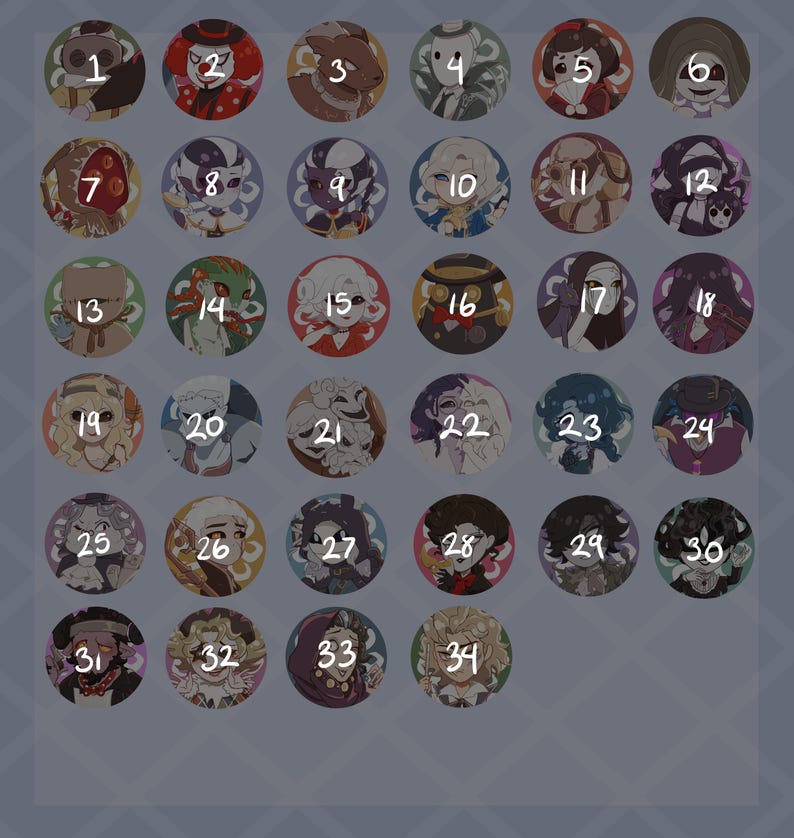 Hunter Identity V Buttons - Etsy