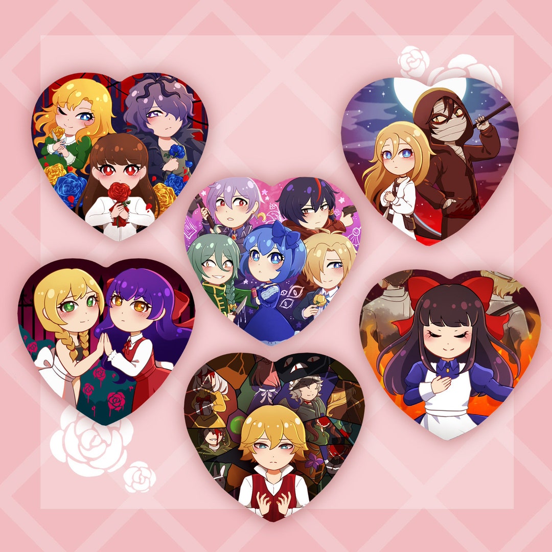 Horror RPG HOLOGRAPHIC Heart Buttons - Etsy