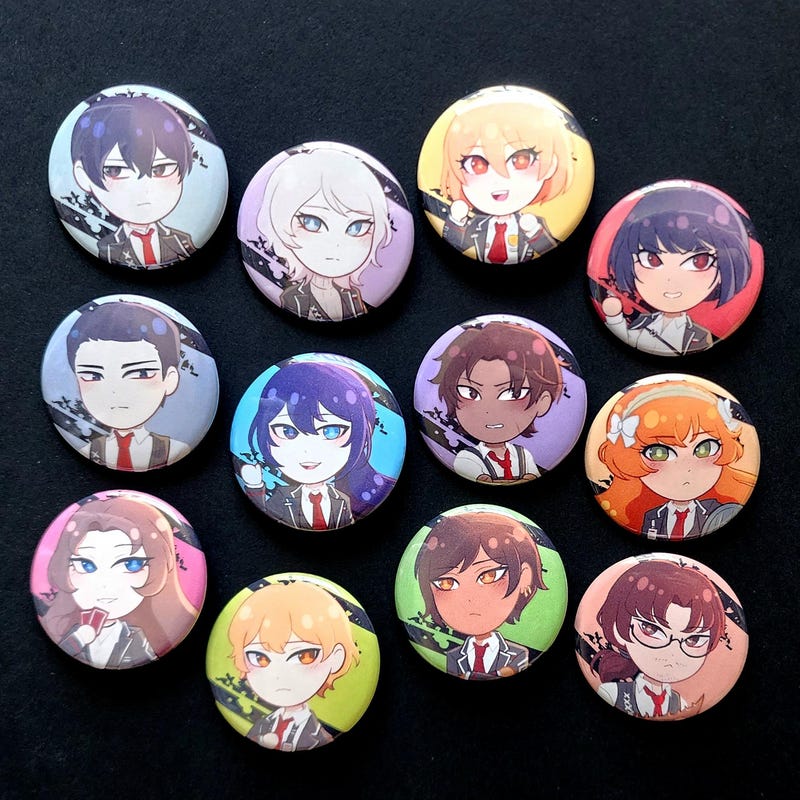 Library Buttons - Etsy