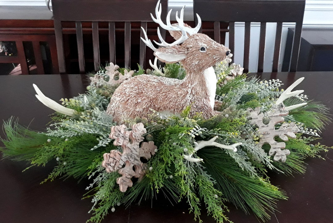 XL Deer Centerpiece Glitter Deer Whimsical Deer Centerpiece - Etsy