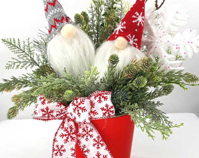 Small Gnome Table Top Whimsical Gnome Winter Decorchristmas - Etsy