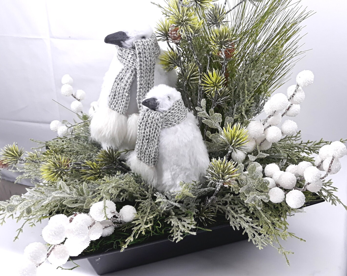 Penguin Table Top Whimsical Penguins Winter Decor Christmas | Etsy