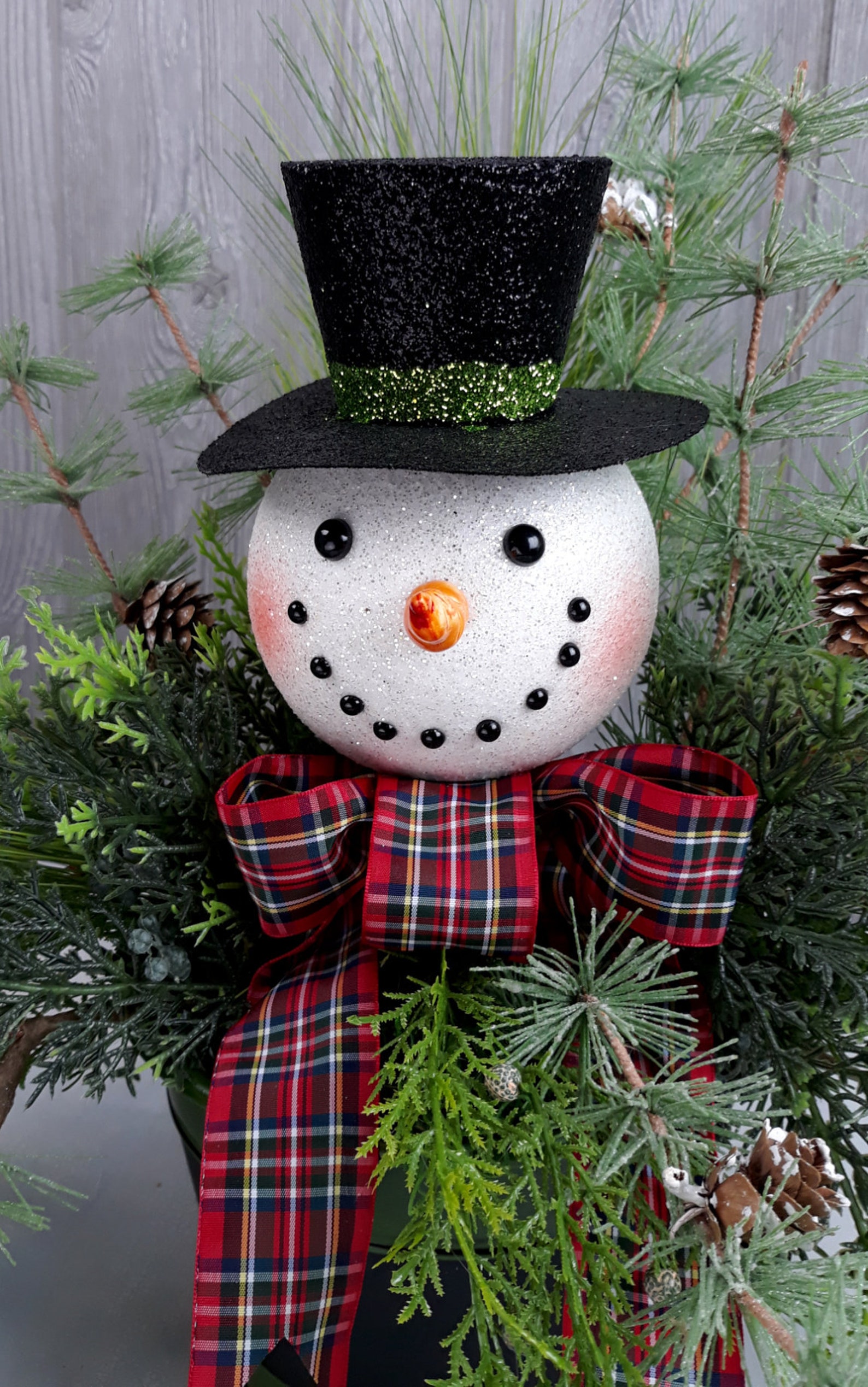 Med Snowman Table Top Whimsical Snowman Winter Decor - Etsy
