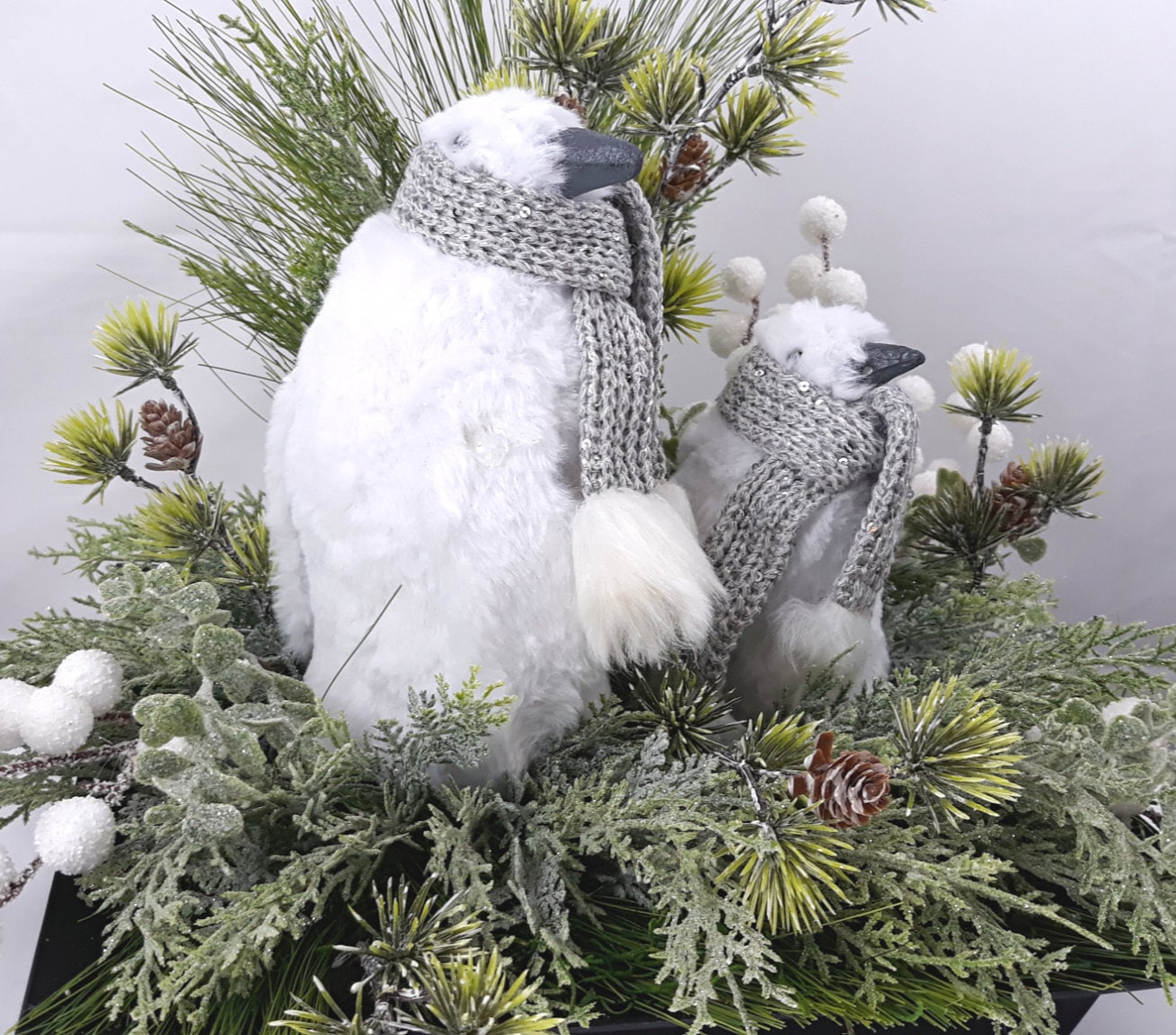 Penguin Table Top Whimsical Penguins Winter Decor Christmas | Etsy