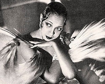 Josephine Baker Black Pearl Nude/semi-nude Burlesque Singer Exotic ...