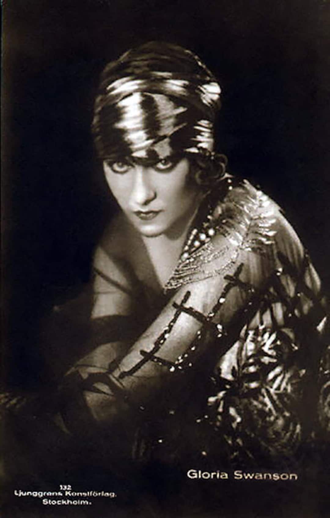 Gloria Swanson Seductive Movie Star - Restored Vintage Photograph on ...