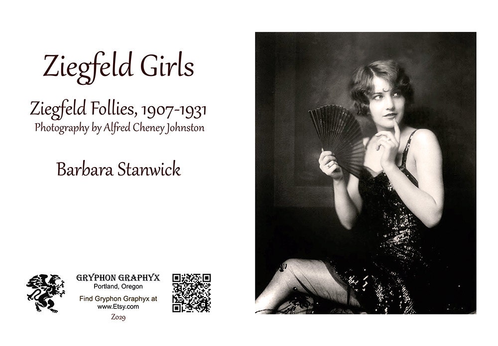 Barbara Stanwyck - Ziegfeld Girls - Alfred Cheney Johnston - Vintage ...
