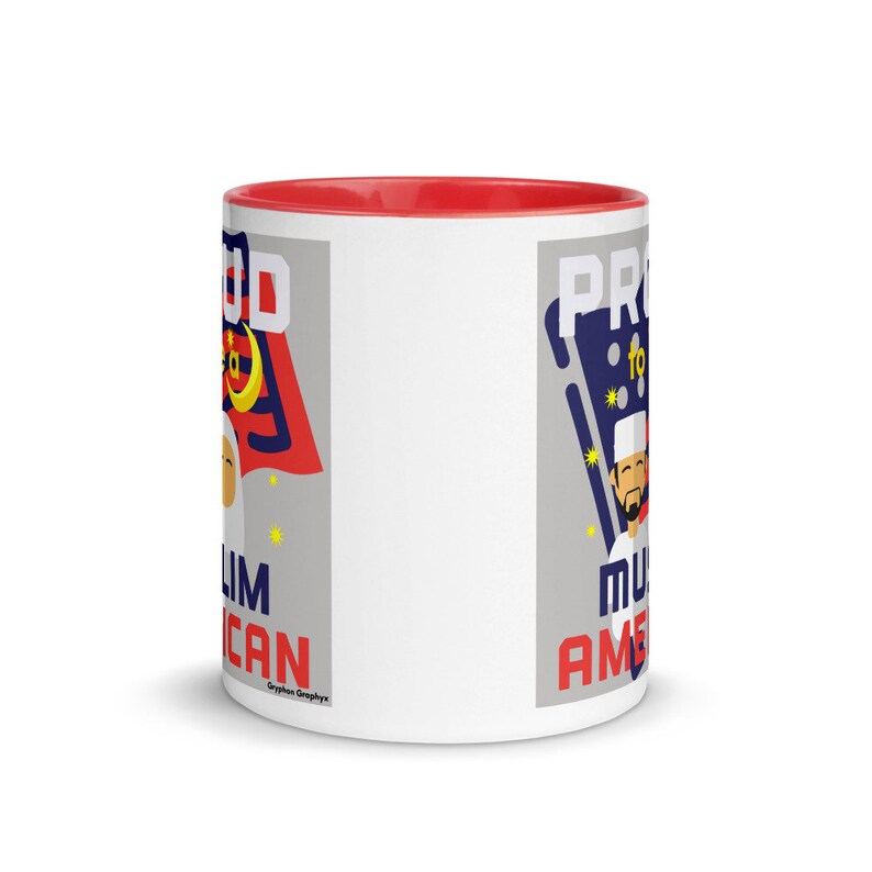 Mug With Color Inside Proud to Be a Muslim American 4th of July Gift ...