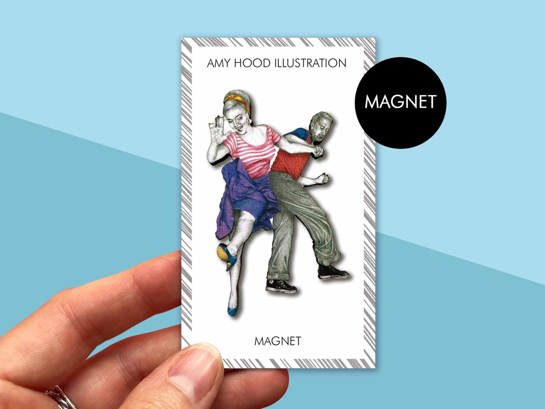 Dancers Airplane Charleston Wooden Fridge Magnet | Swing Dance Magnet ...