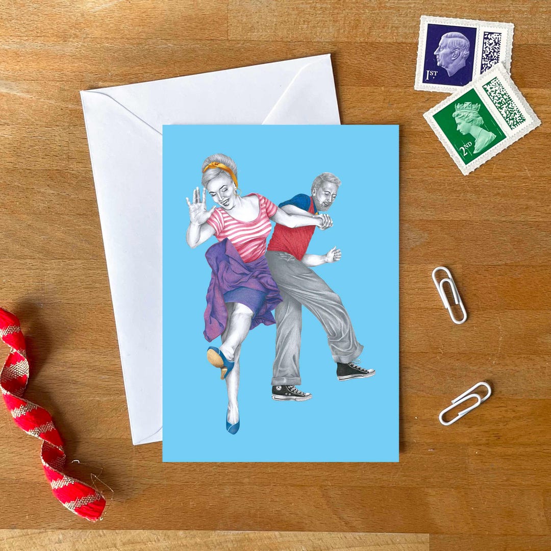 Airplane Charleston Happy Dance Card | Swing Dance Birthday Card ...