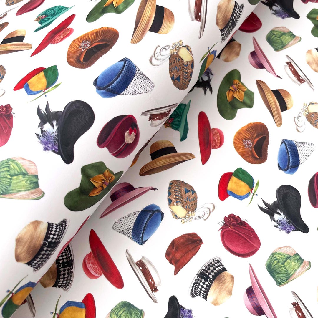 Vintage Hats Fashion Gift Wrap Sheet With Tag - Etsy