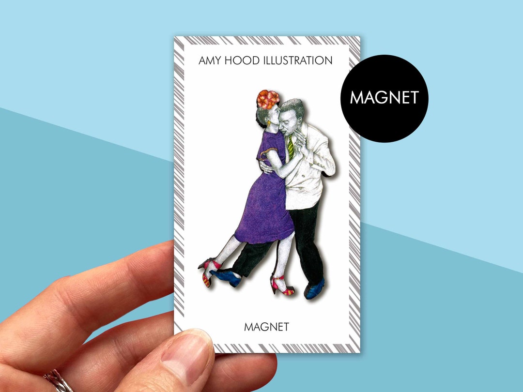 Dancing Couple Fridge Magnet: Romantic Lindy Hop Art, New Home Gift - Etsy
