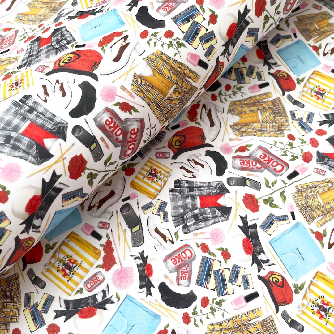 Clueless Movie Gift Wrap Sheet: 90s Nostalgia With Matching Card - Etsy
