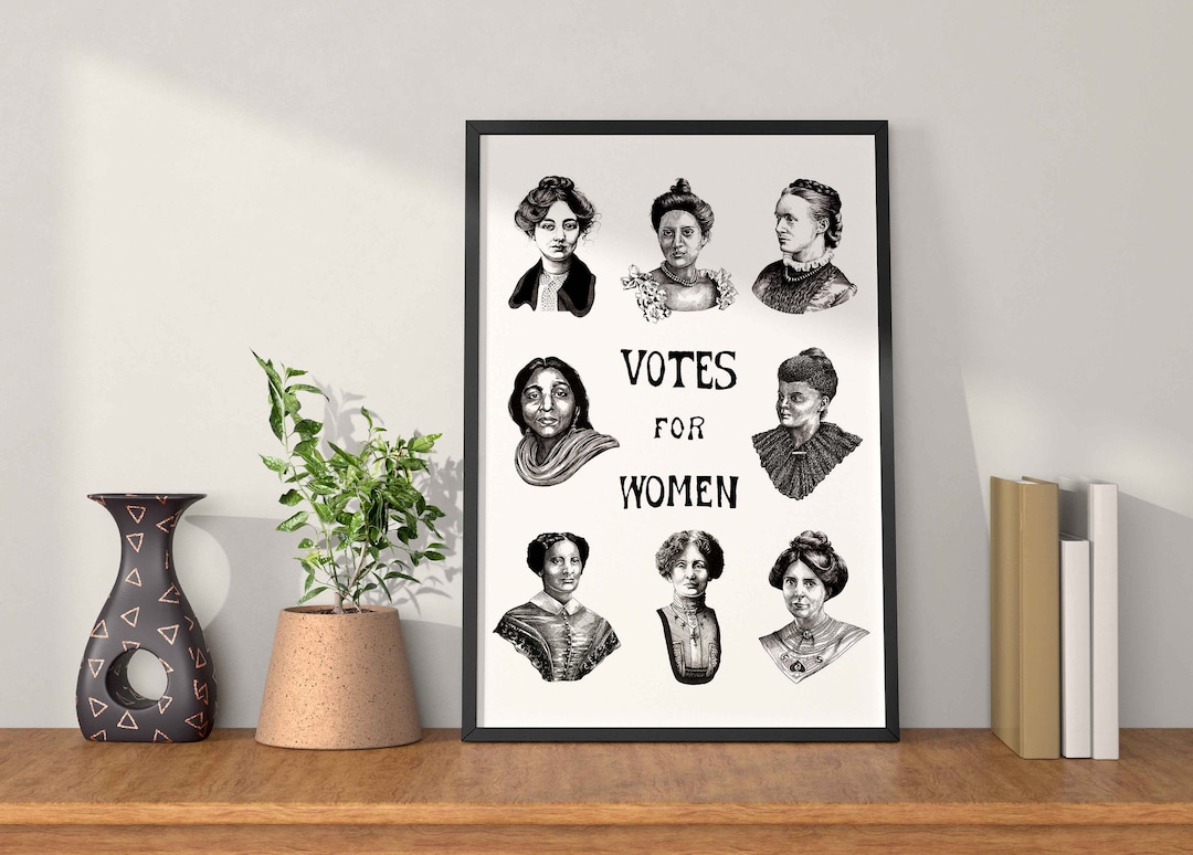 Suffragettes Print Feminist Art Print Votes for Women Art Hand Drawn ...