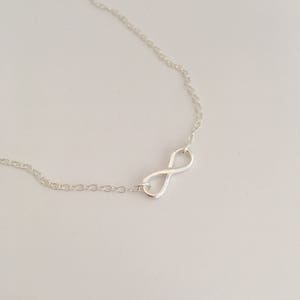 Infinity Necklace, Sterling Silver Mother and Daughter Necklace Set ...