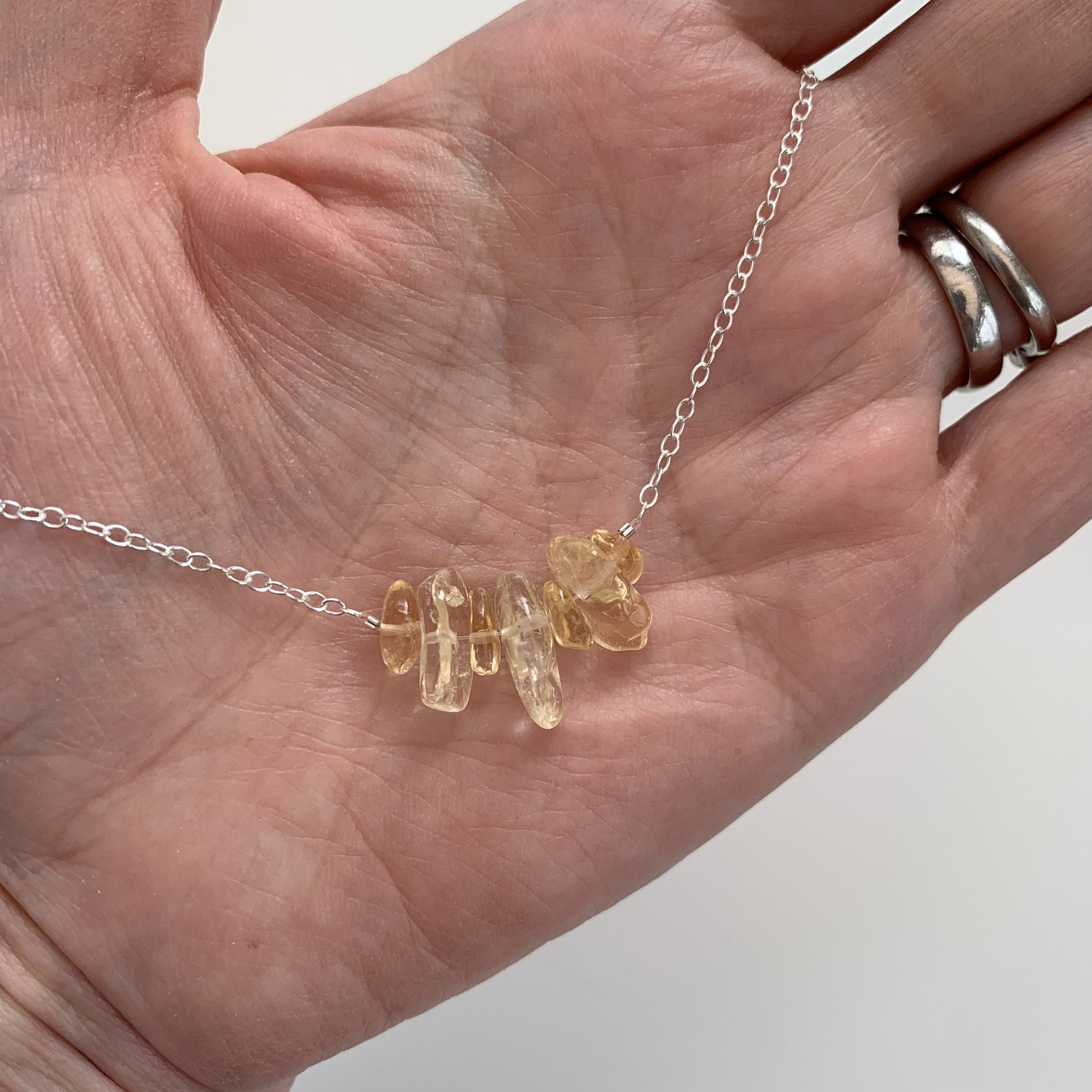 Citrine necklace unique genuine Citrine gemstone necklace. | Etsy