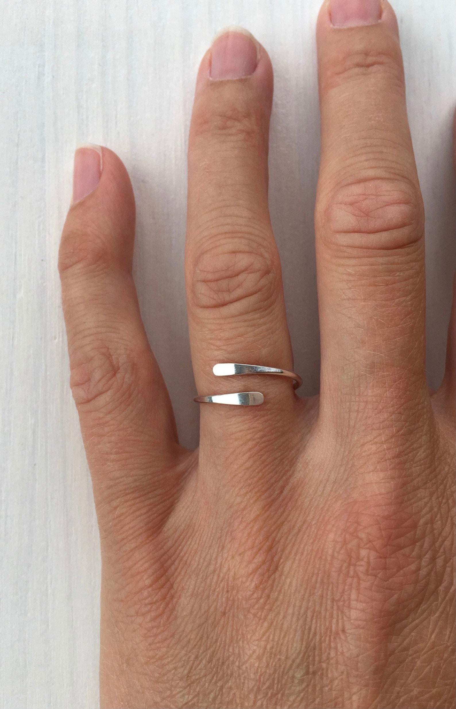 Adjustable Sterling Silver Ring, Temporary Engagement Ring, Placeholder ...