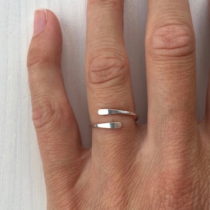 Adjustable Sterling Silver Ring, Temporary Engagement Ring, Placeholder ...