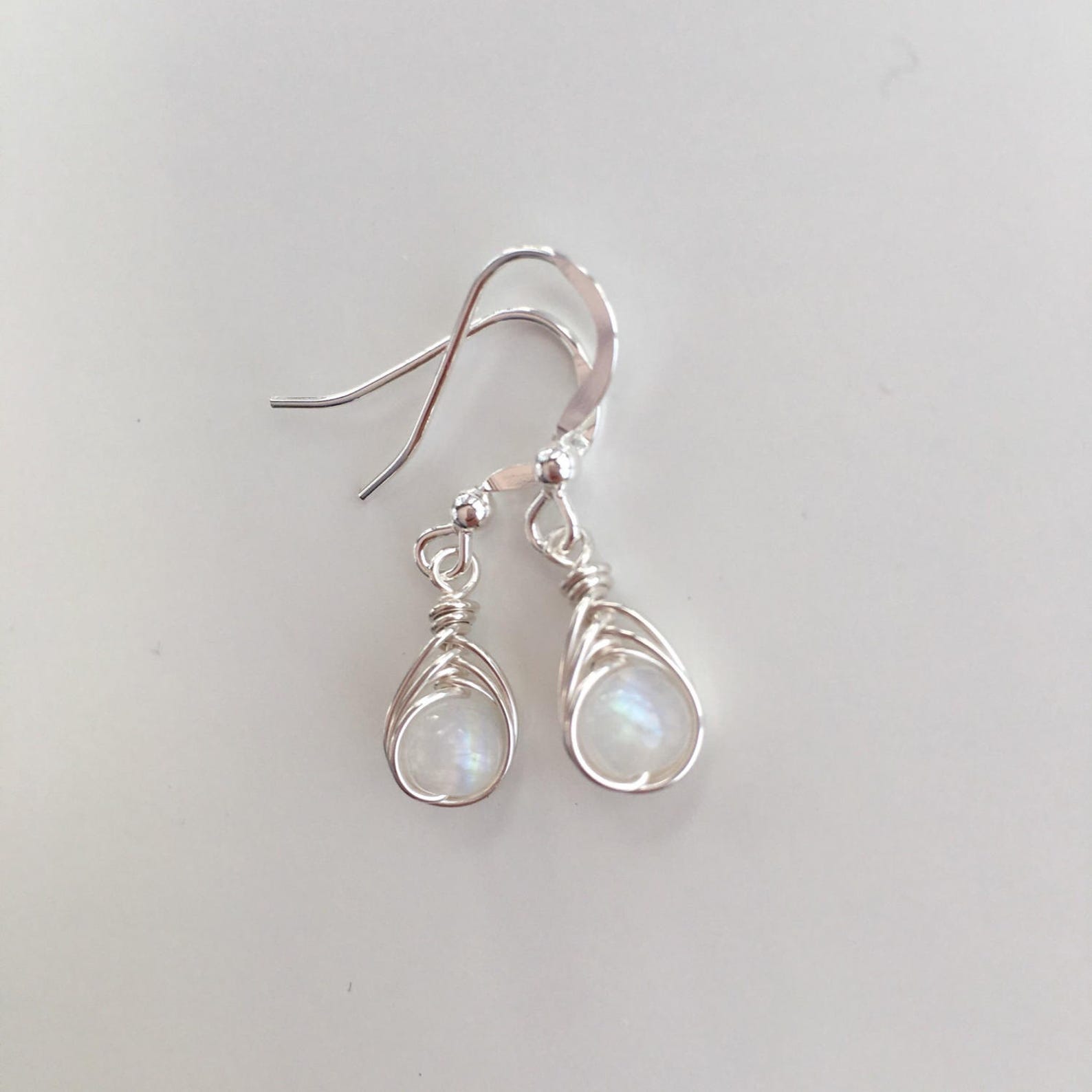 Moonstone necklace and earrings set birthday gift for her | Etsy