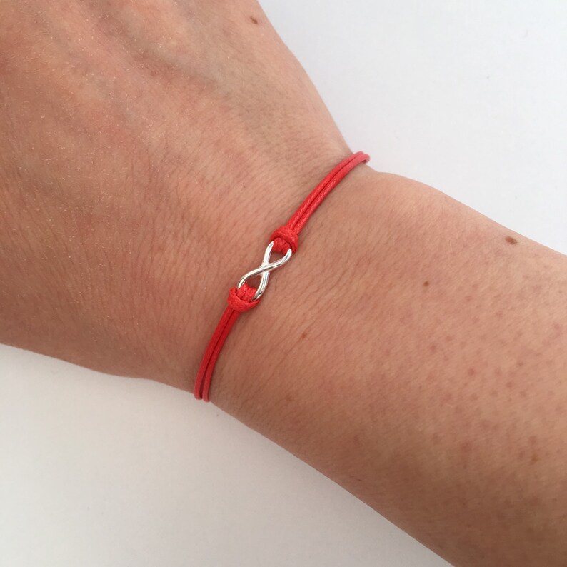Sterling Silver Infinity Red String Bracelet Father and - Etsy