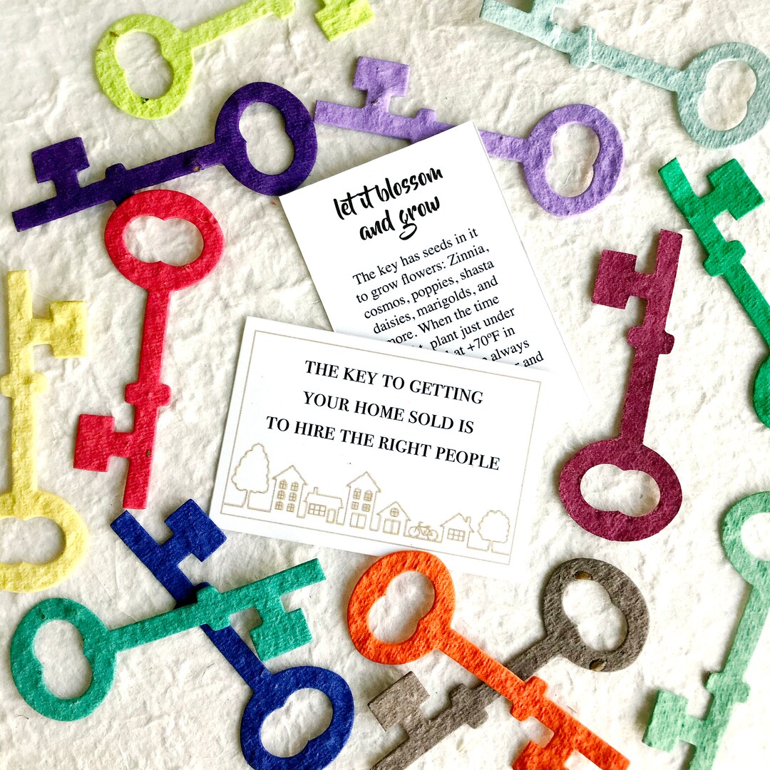 Flower Seed Paper Keys - Real Estate Business Cards - Custom Printing ...