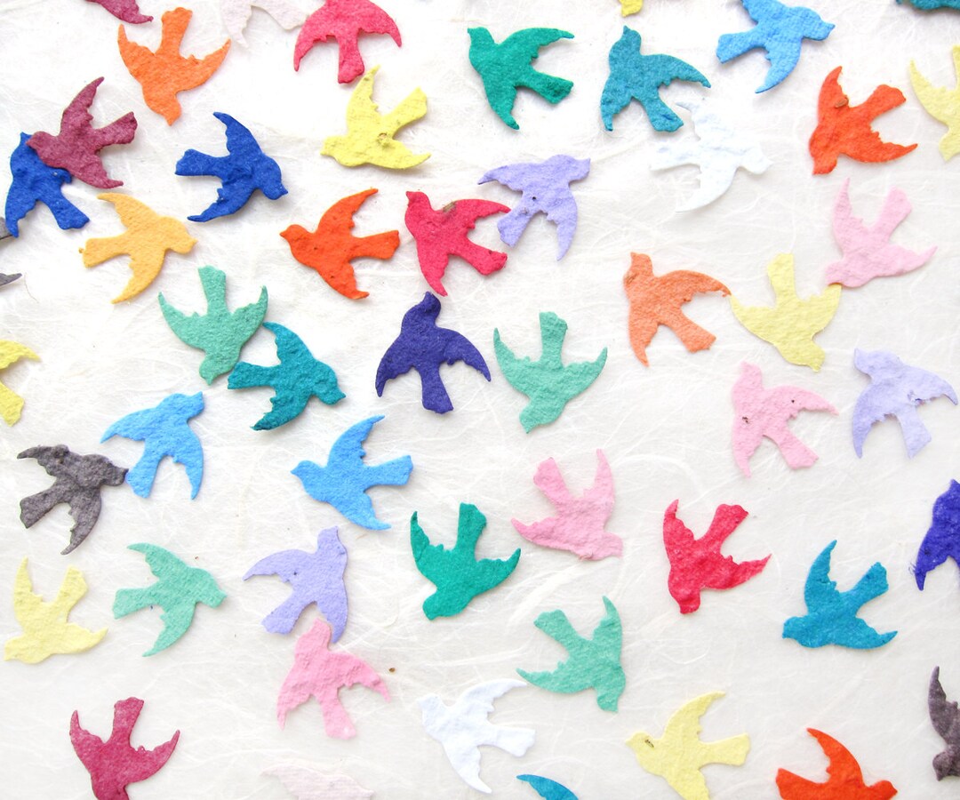 Seed Paper Bird Confetti: Plantable Wedding Favors, Flower Seeds - Etsy