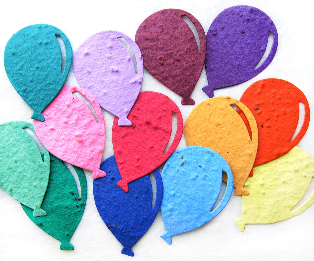 10+ Flower Seed Paper Balloons - Plantable Birthday Party Favors - Etsy