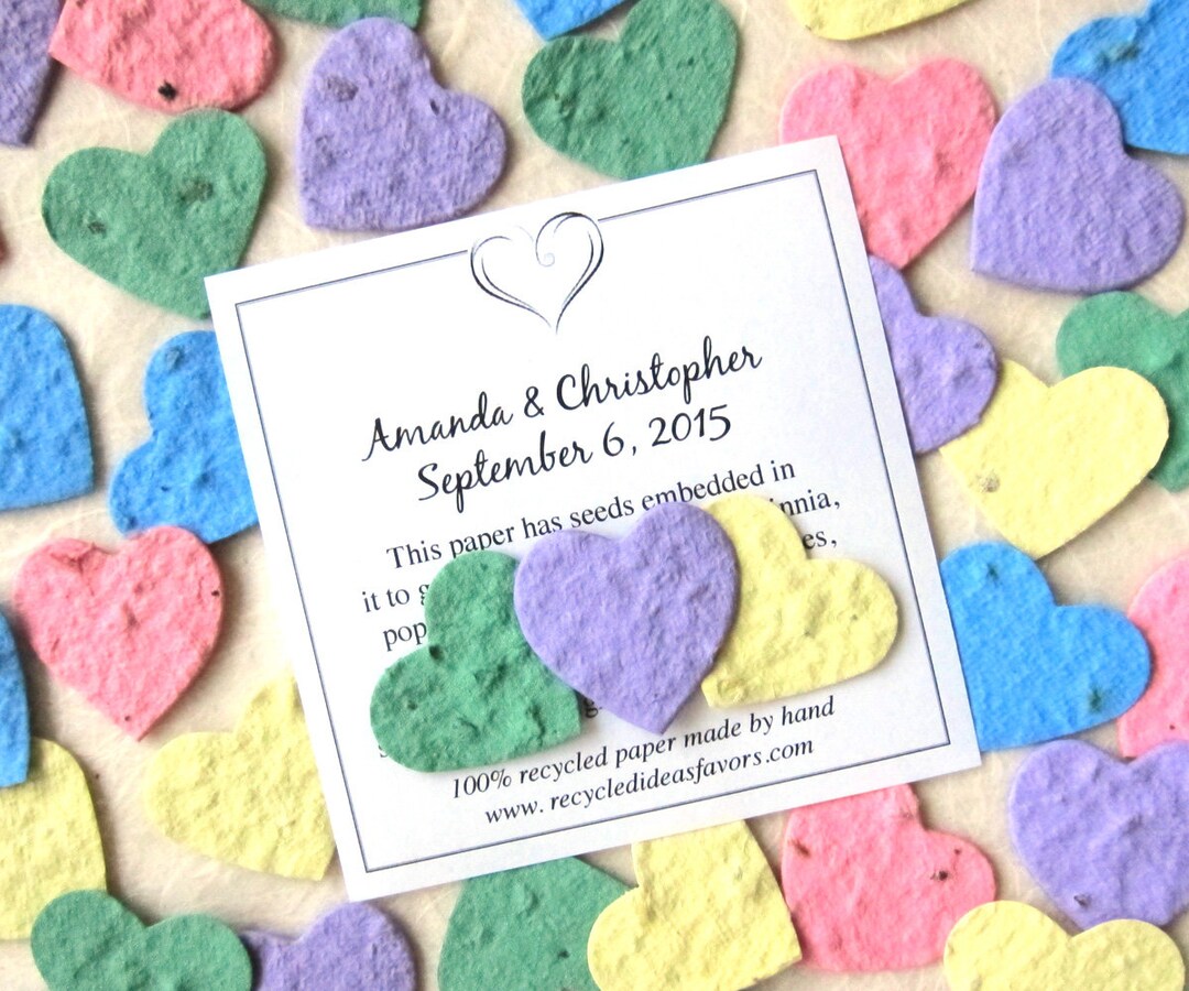 Instant Download - PDF Card Template for Seed Paper Hearts - Editable ...