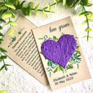 Plantable Wedding Favors Love Grows Seed Paper Cards - Eco Friendly - Etsy