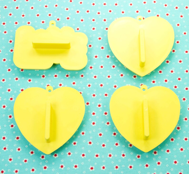 1980 Hallmark Yellow 4 Pc. Plastic Valentine Cookie Cutter Set - Etsy