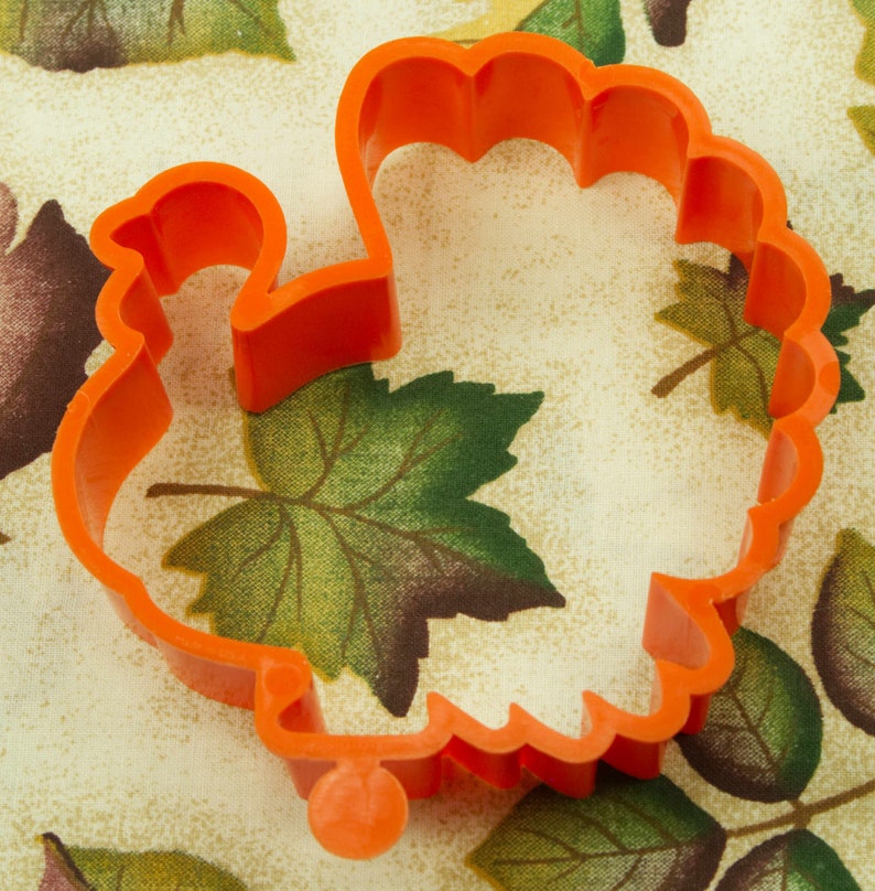 1986 Hallmark Orange Turkey Plastic Shaper Cookie Cutter USA | Etsy