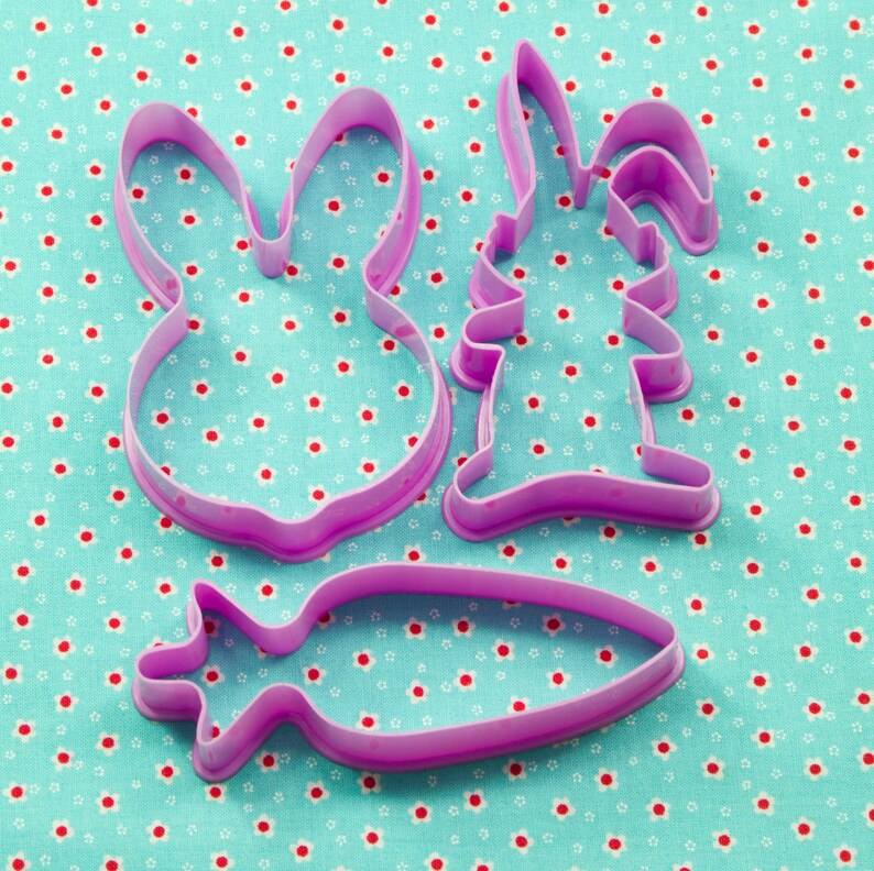 1990's 3 Pc. Easter Bunny Plastic Shaper Cookie Cutter Set - Etsy