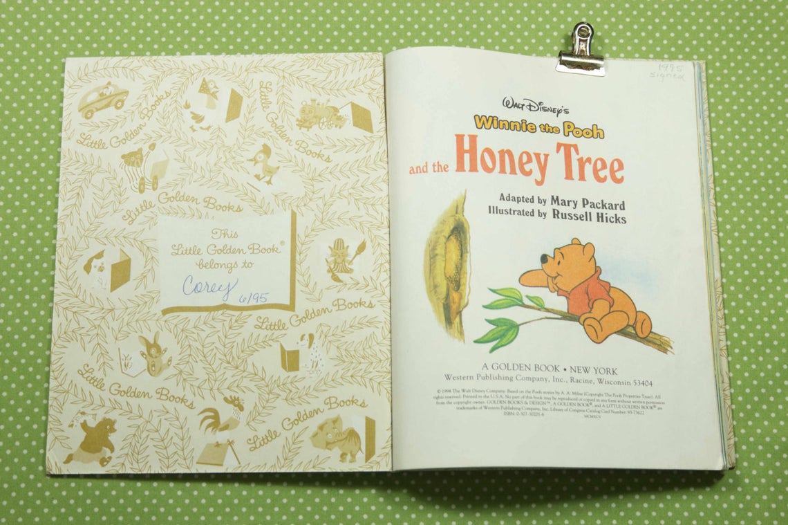 1995 Little Golden Book Disney's Winnie the Pooh and the Honey Tree - Etsy