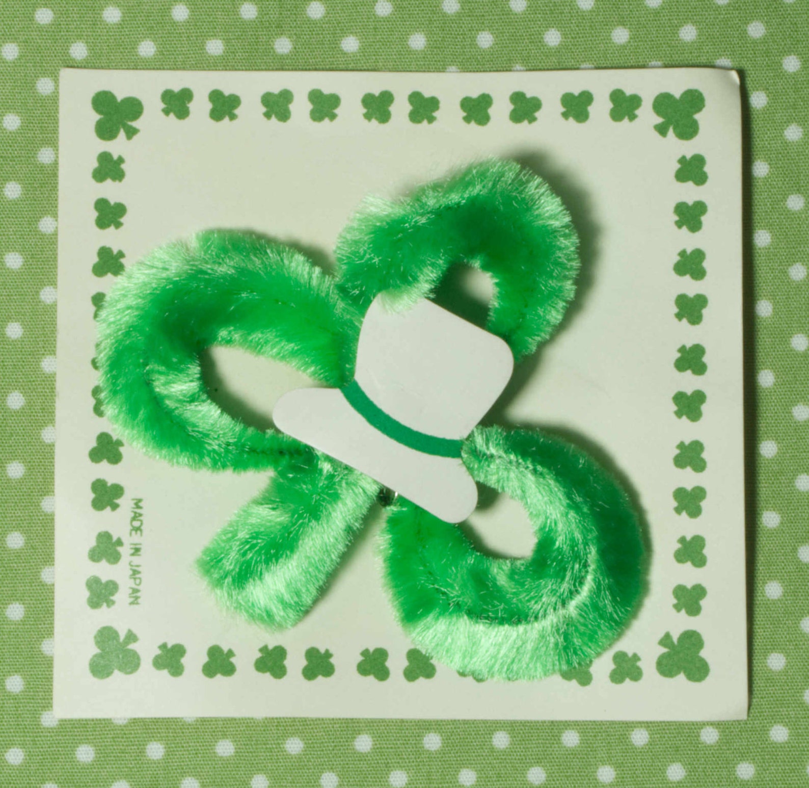 Vintage Chenille Shamrock St. Patrick's Day Pin 1960 Japan - Etsy