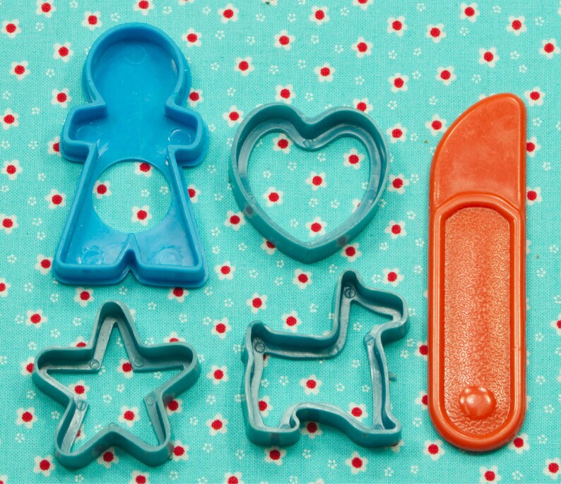 Kids Cookie Cutter Play Set With Plastic Cutters and Knife | Etsy