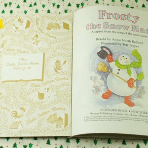 1990 Frosty the Snow Man Little Golden Book USA, Adapted From Famous ...