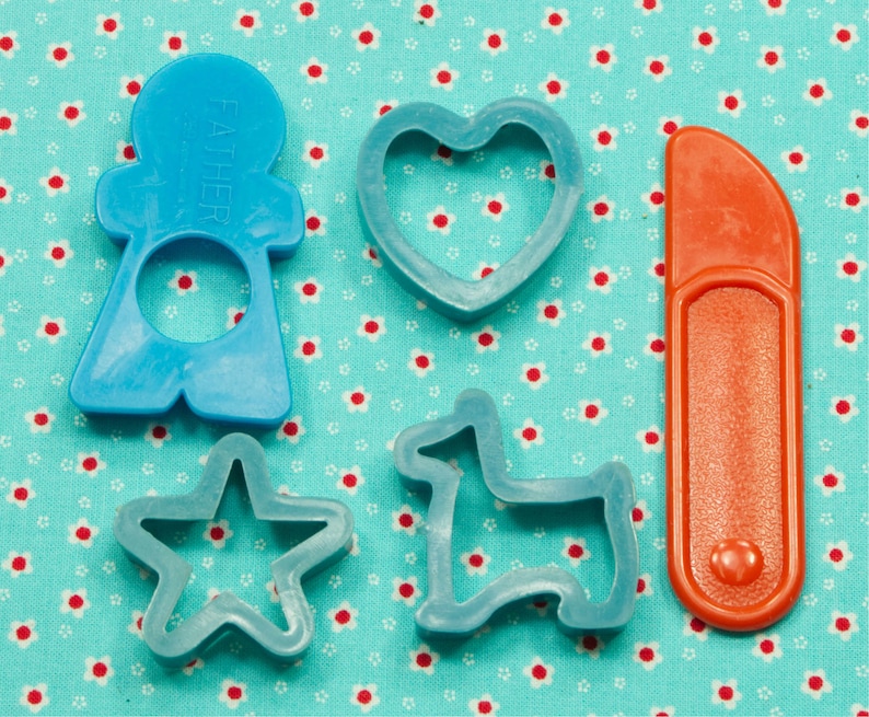 Kids Cookie Cutter Play Set With Plastic Cutters and Knife | Etsy