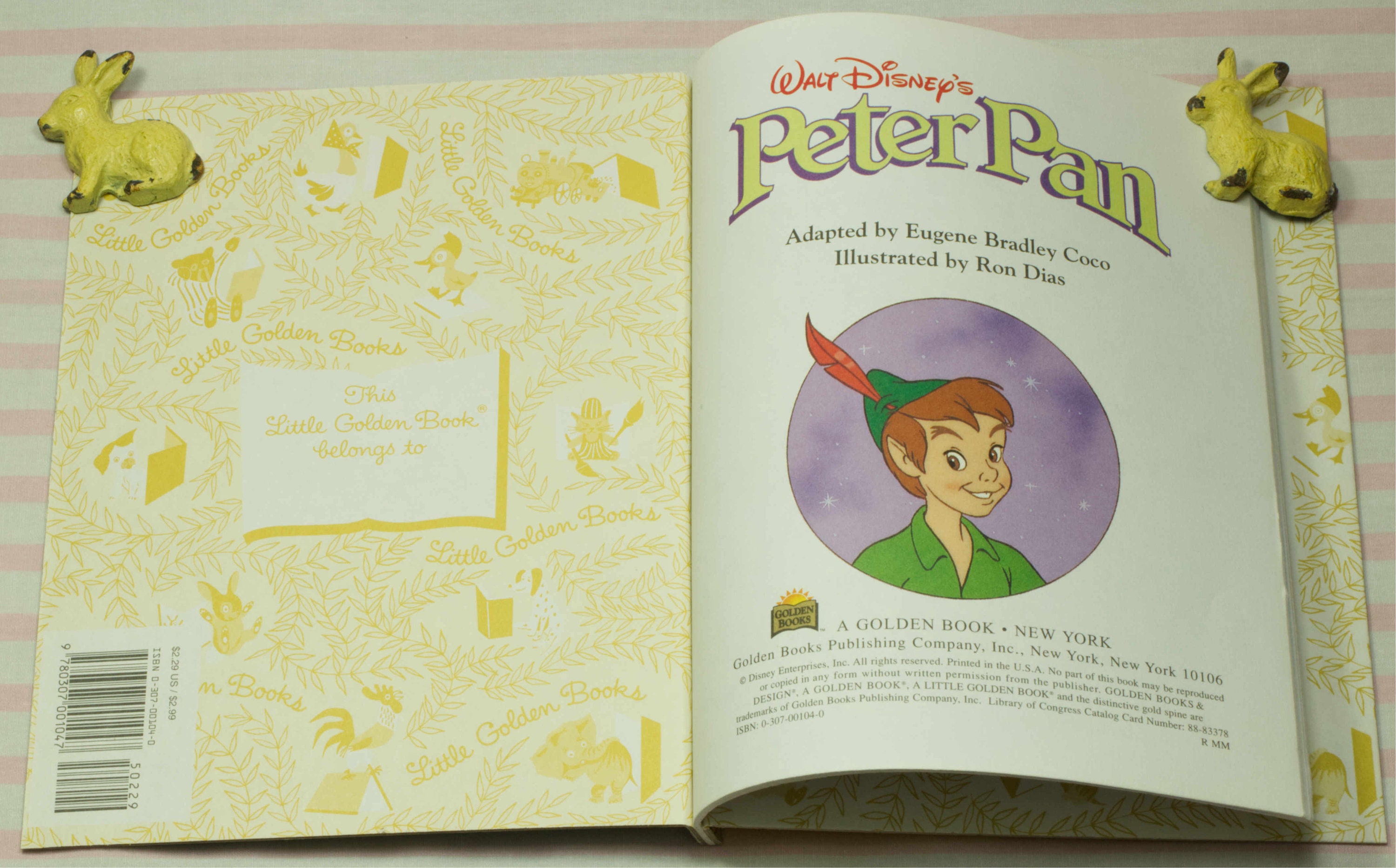 1997 Walt Disney's Peter Pan Little Golden Book, Unread Never Cracked ...