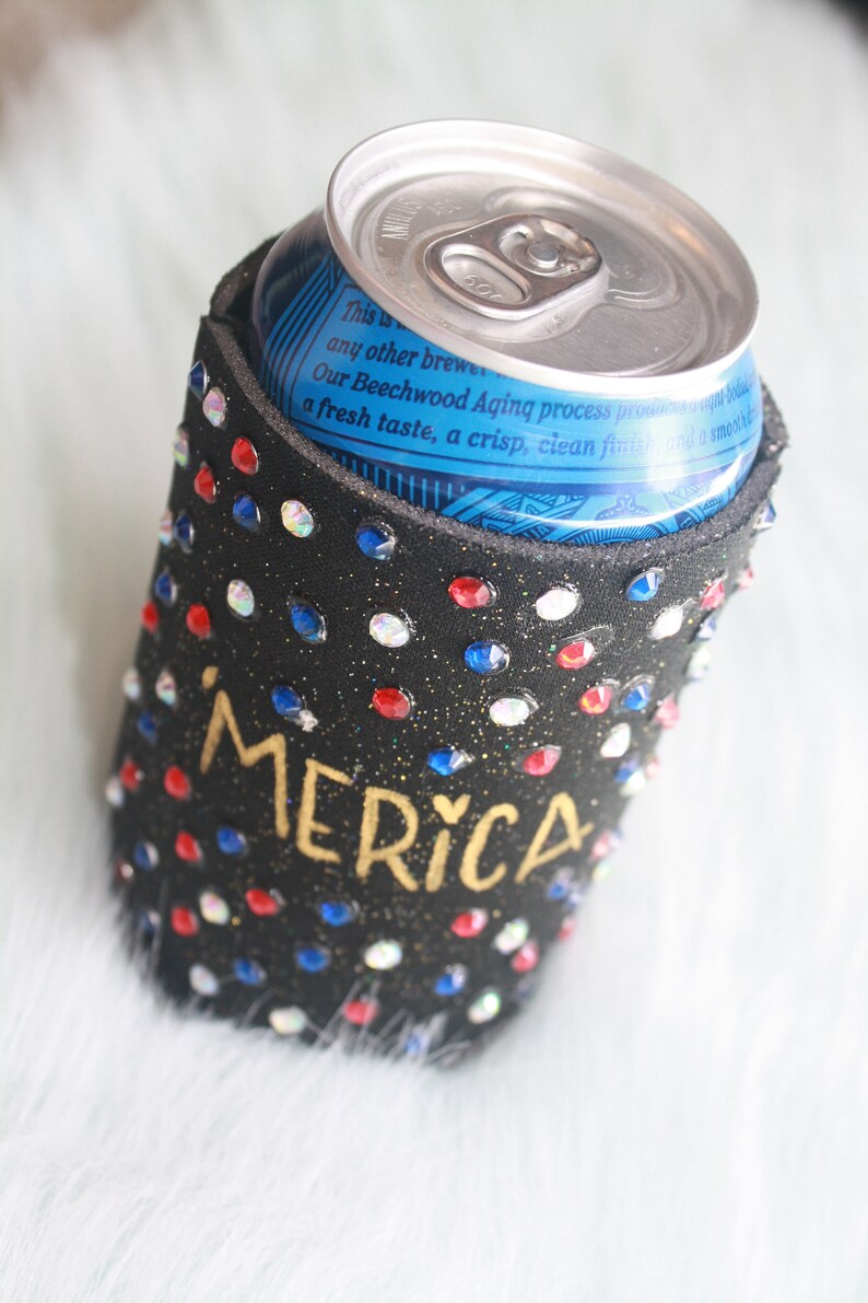 Merica Bling Can Hugger // Can Cooler // Drink Hugger - Etsy