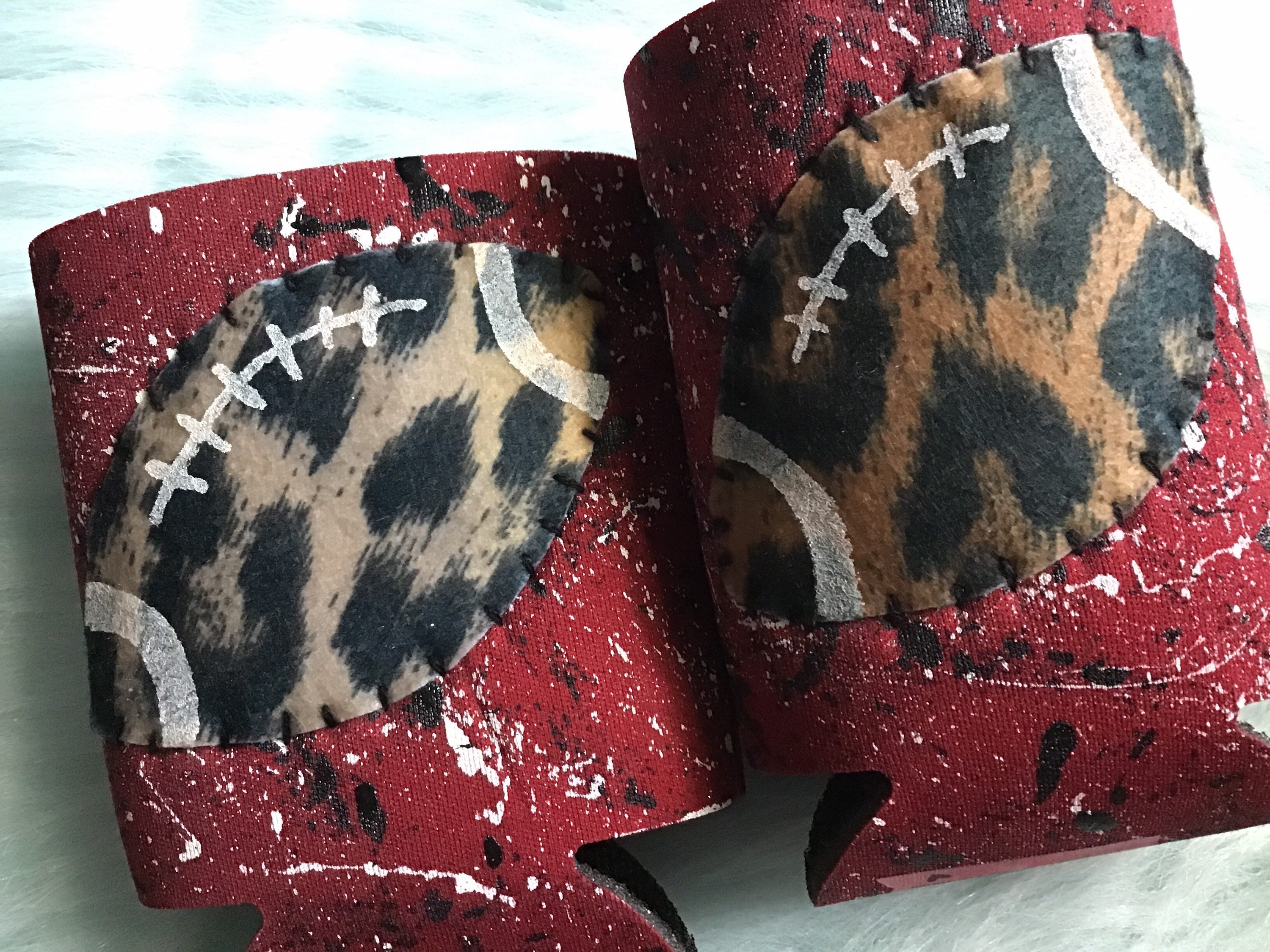 Tailgate Team Captain Cheetah Football Beer Hugger - Etsy
