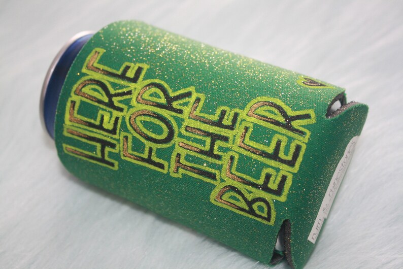 Here for the Beer St. Paddy's Beer Hugger With Zebra Print - Etsy