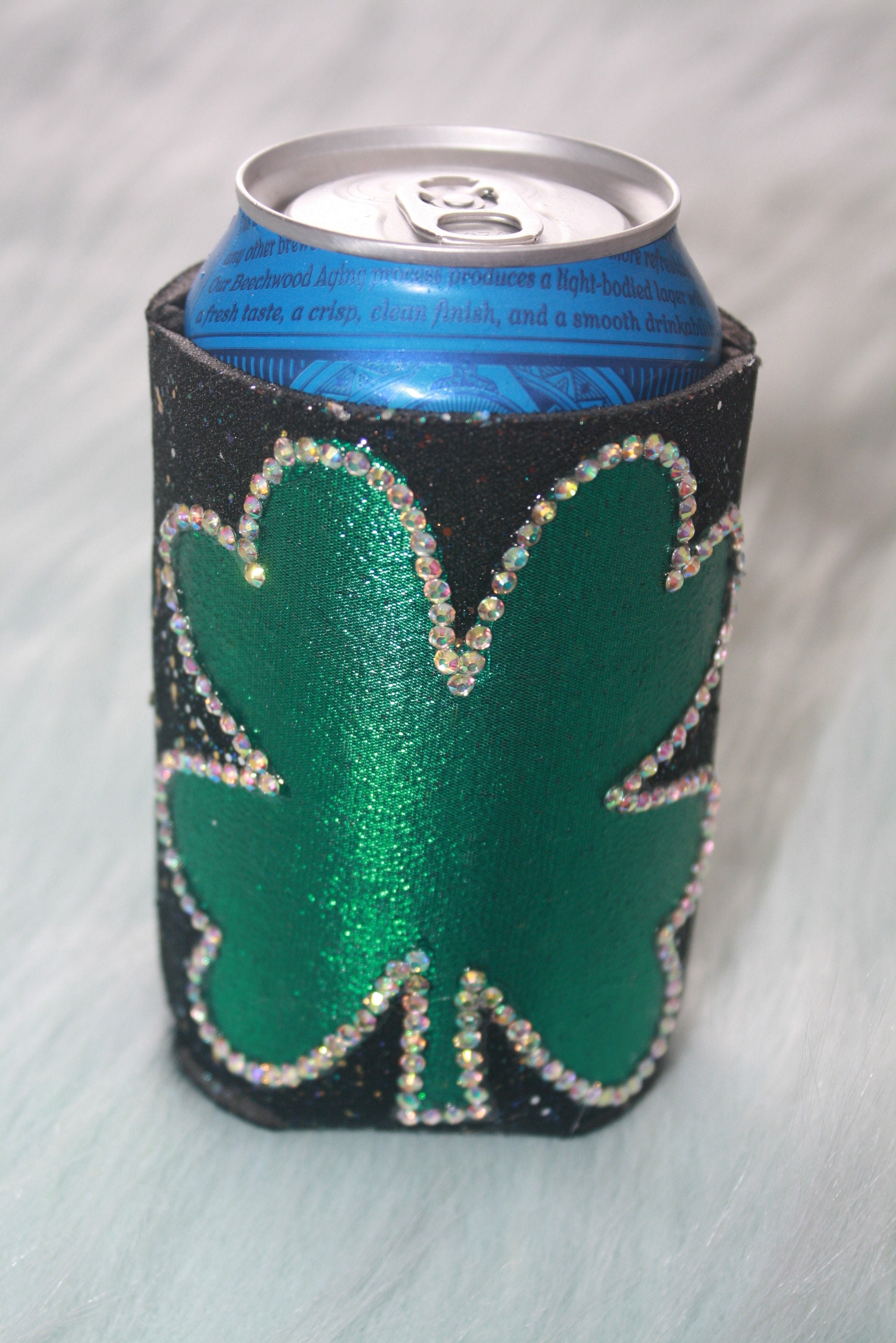 Let's Day Drink Glitter Can Hugger With Shiny Shamrock and Bling - Etsy