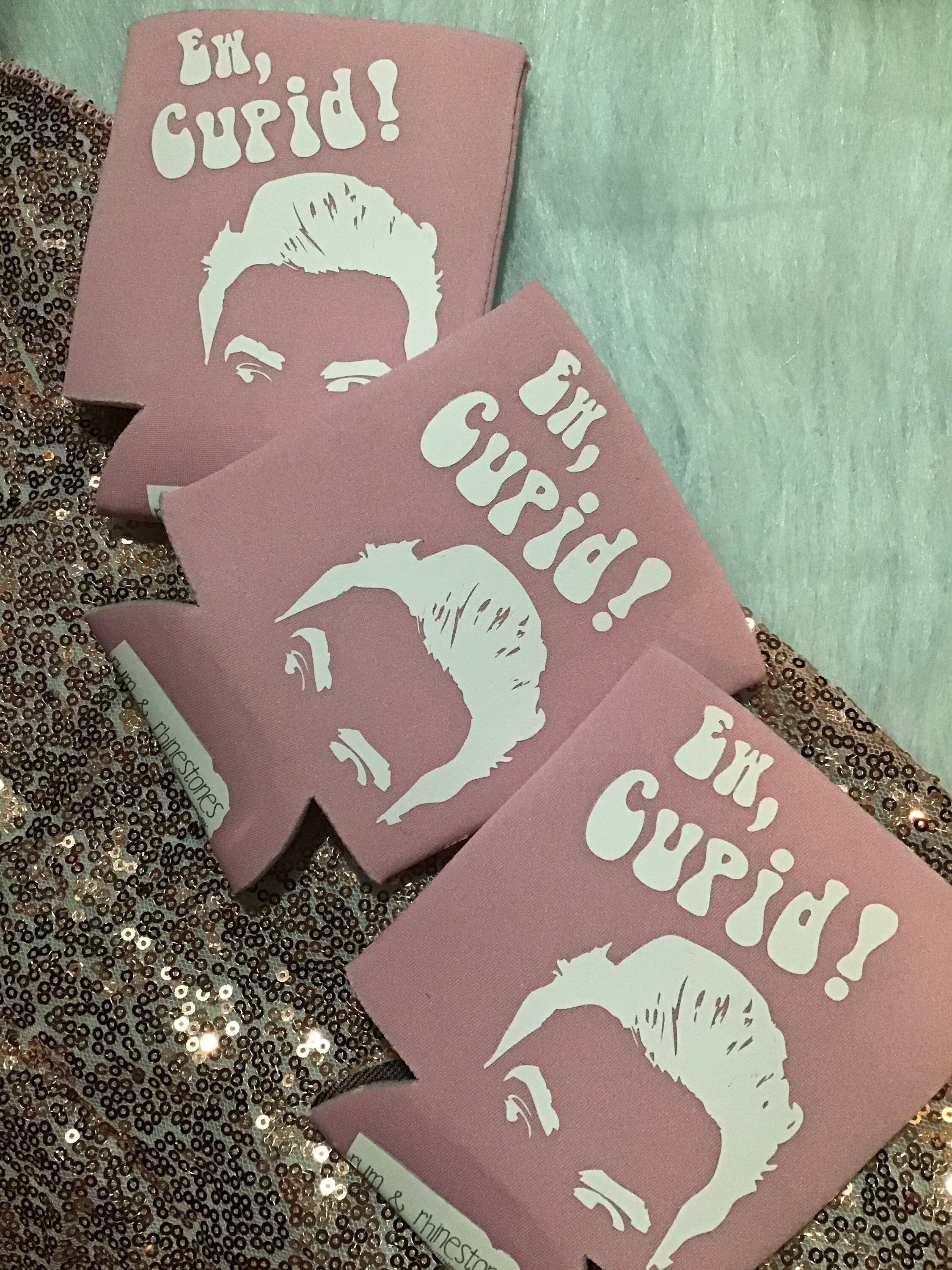 EW CUPID Beer Hugger // Funny Valentines Can Cover Gift - Etsy