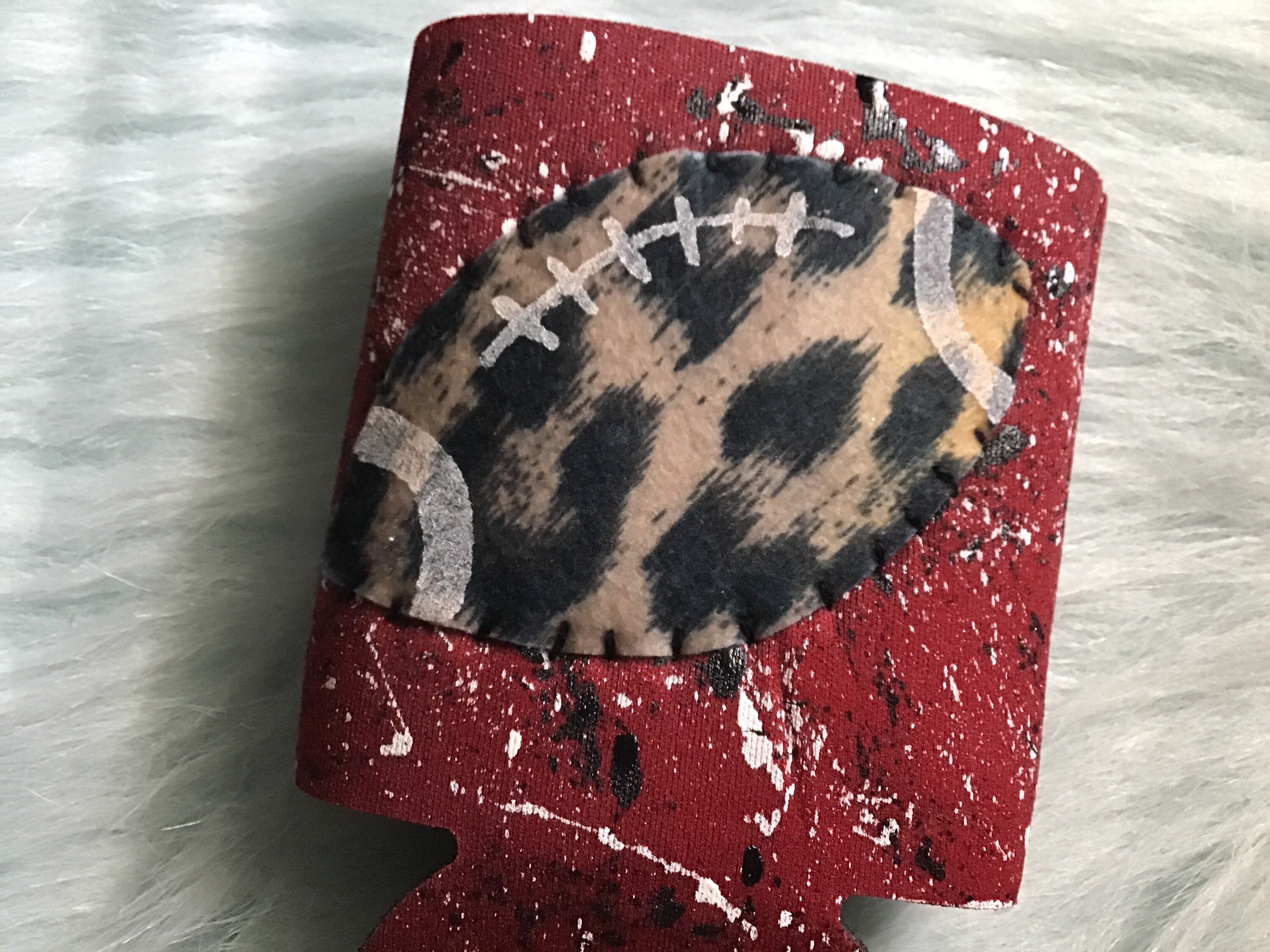 Tailgate Team Captain Cheetah Football Beer Hugger - Etsy