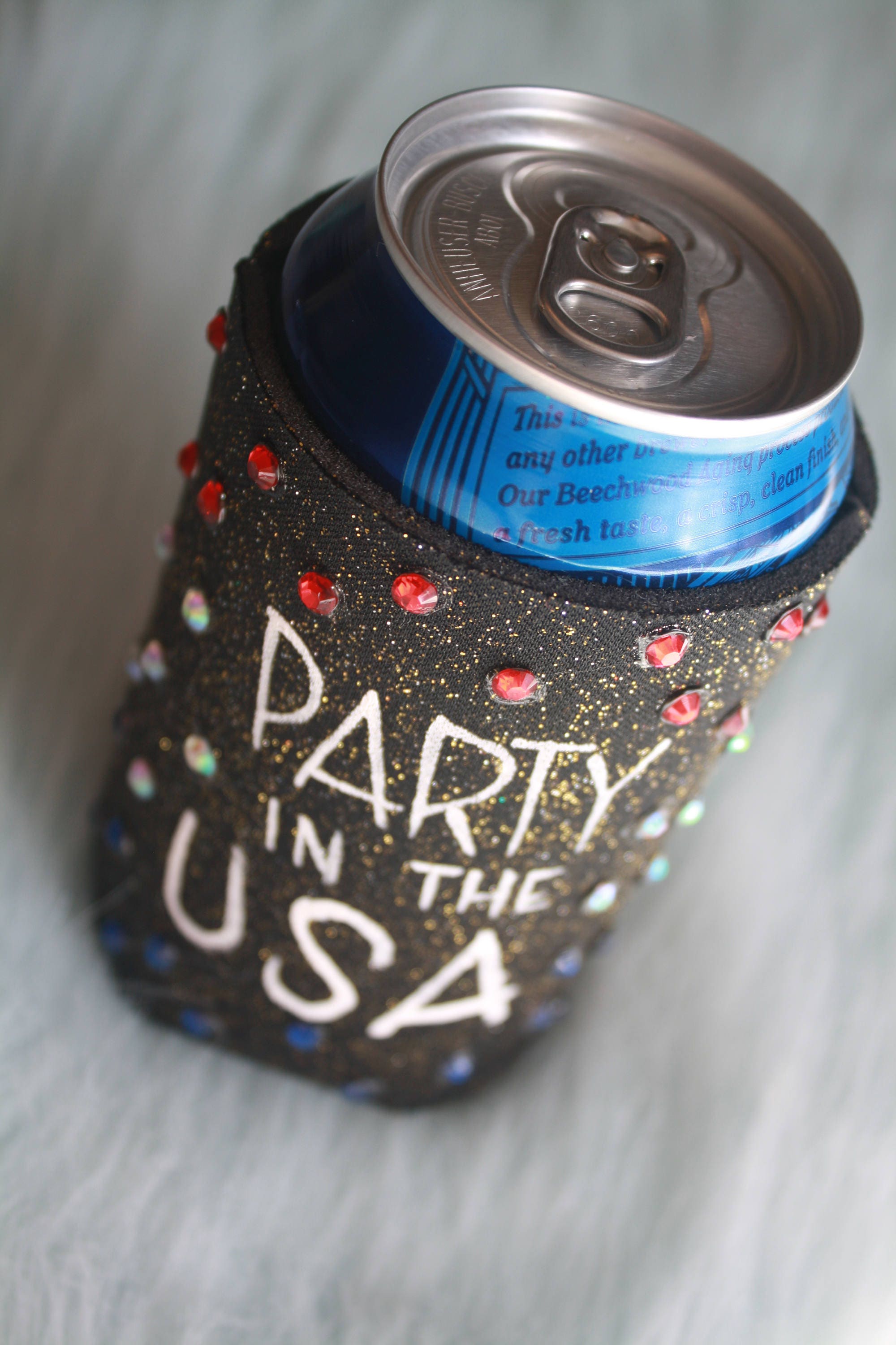 Party in the USA Bling Beer Can Hugger // Can Cooler // Drink Cover - Etsy