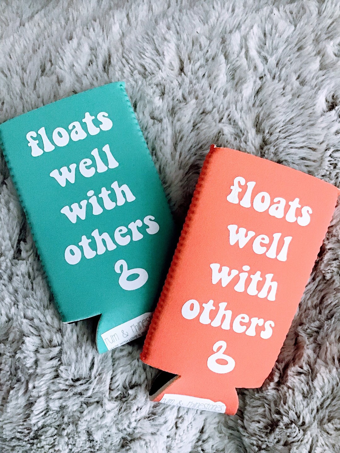 Floats Well With Others Groovy Slim Can Hugger // Float Day Seltzer Sleeve - Etsy