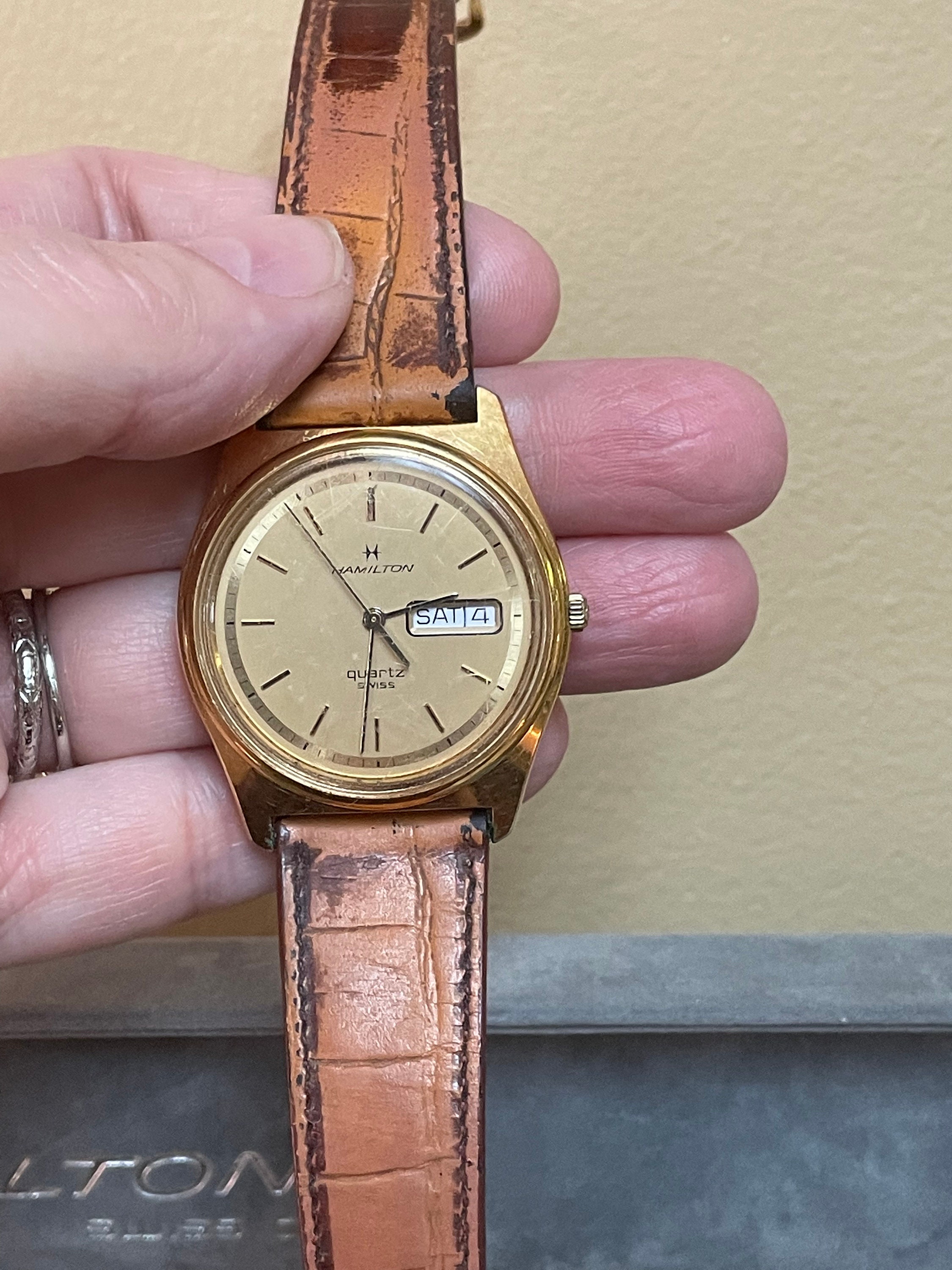 1980s Hamilton Swiss Quartz Bezel Base Metal Stainless | Etsy